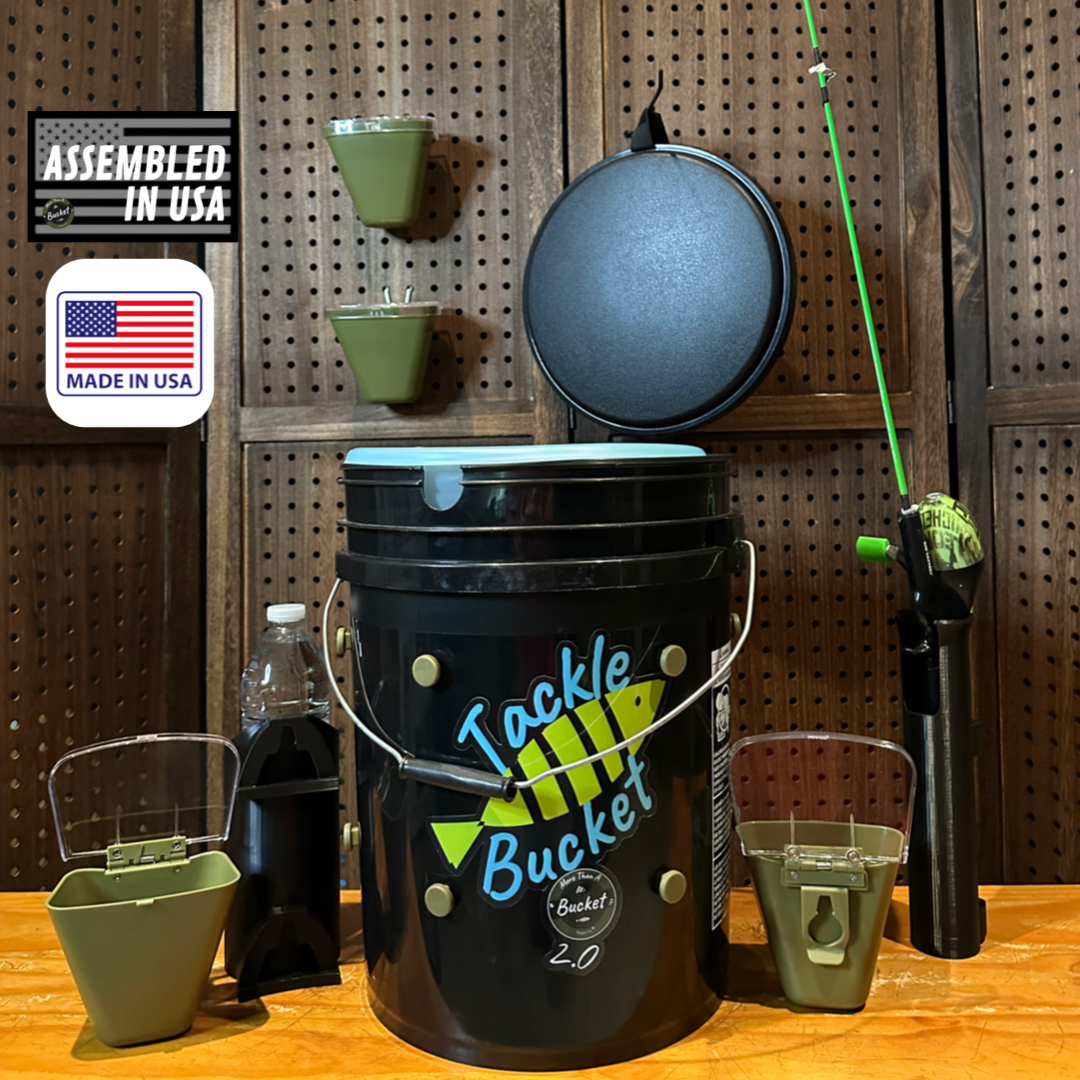 2.0 Tackle-Bucket: Ultimate Fishing Bundle – Knob and Lock