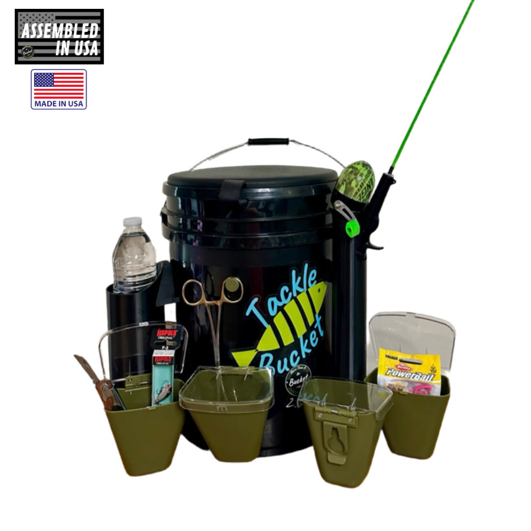 2.0 Tackle-Bucket: Ultimate Fishing Bundle – Knob and Lock