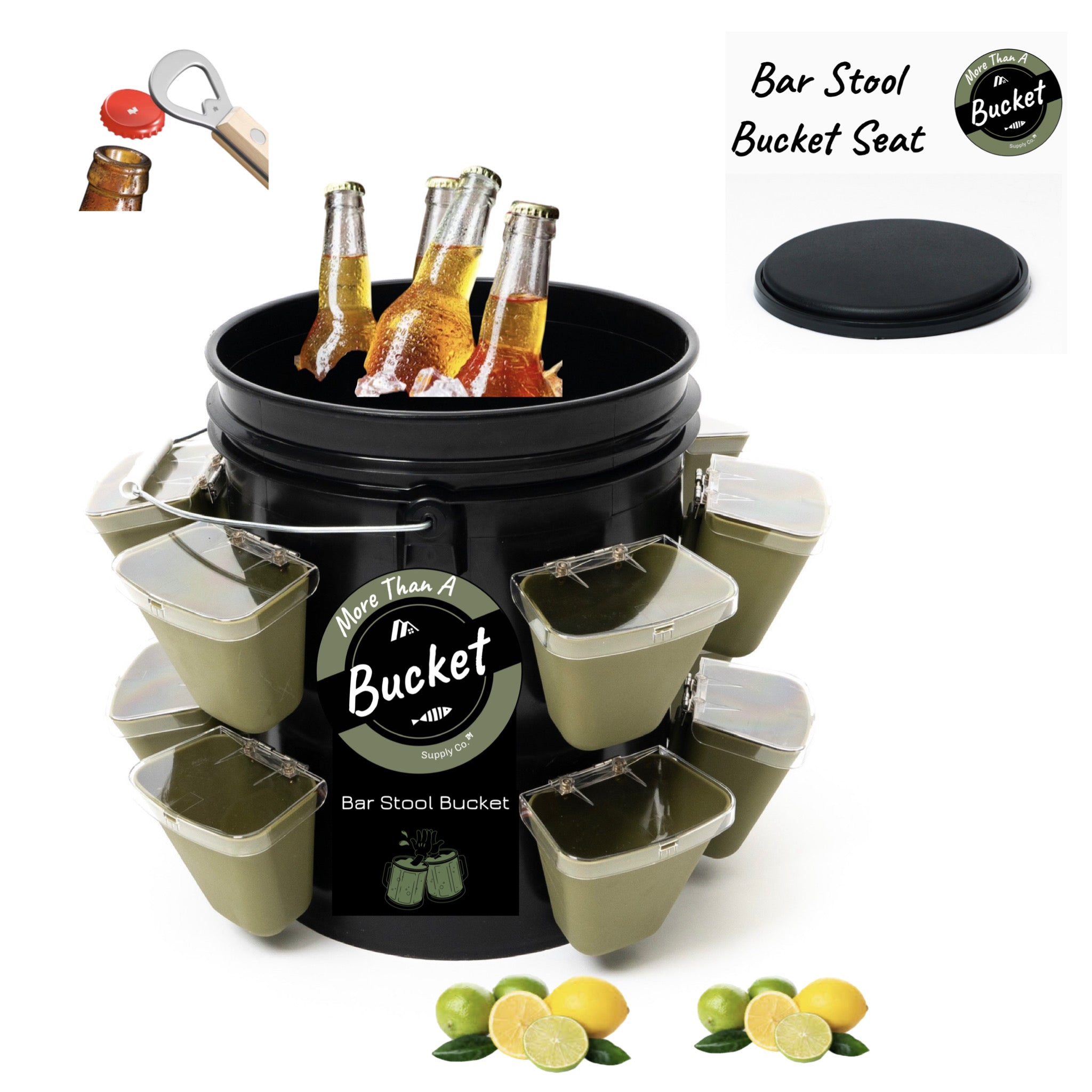 Bar Stool Bucket – Knob and Lock
